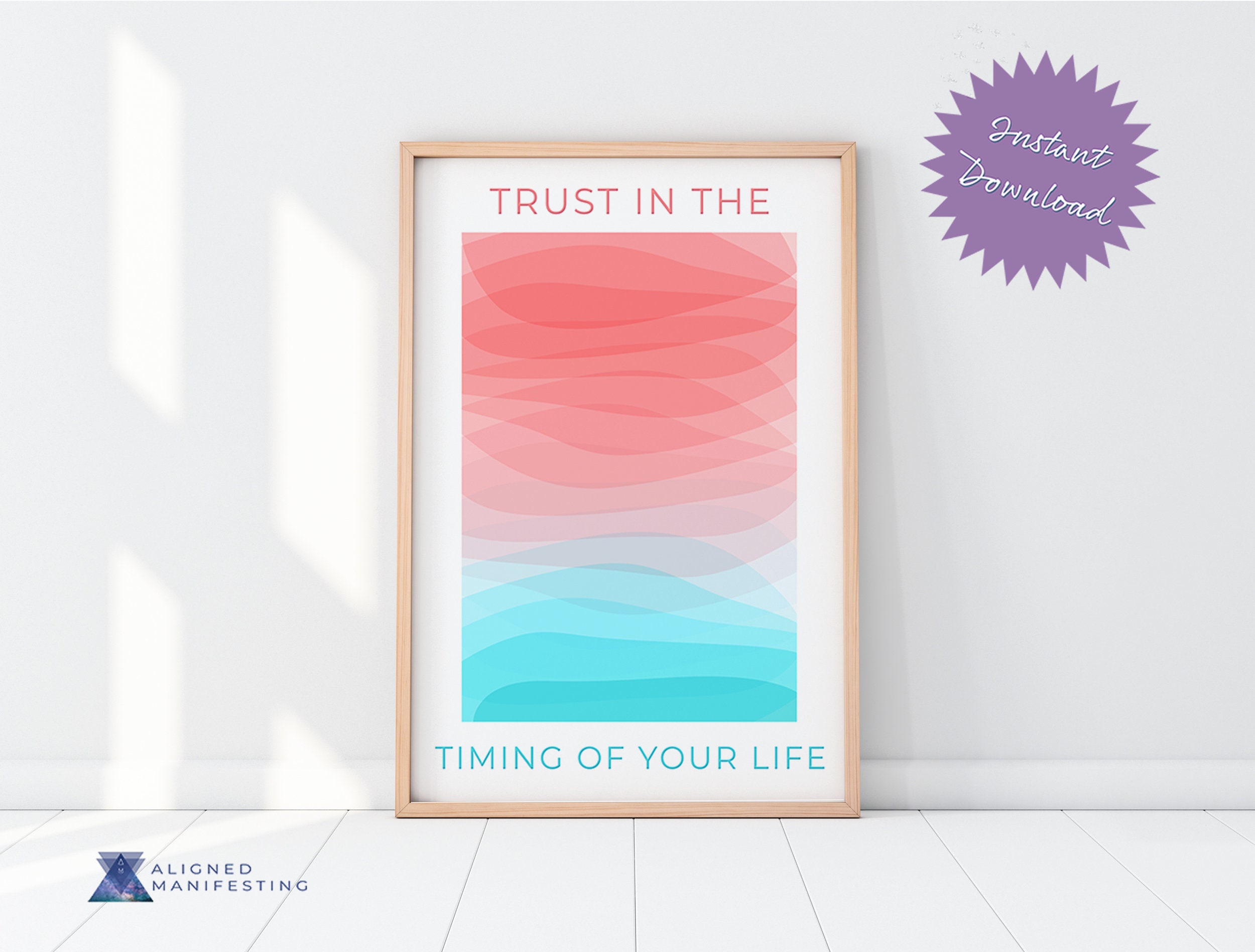 Divine Timing Poster | Mindfulness Quote | Spiritual Print | Digital ...