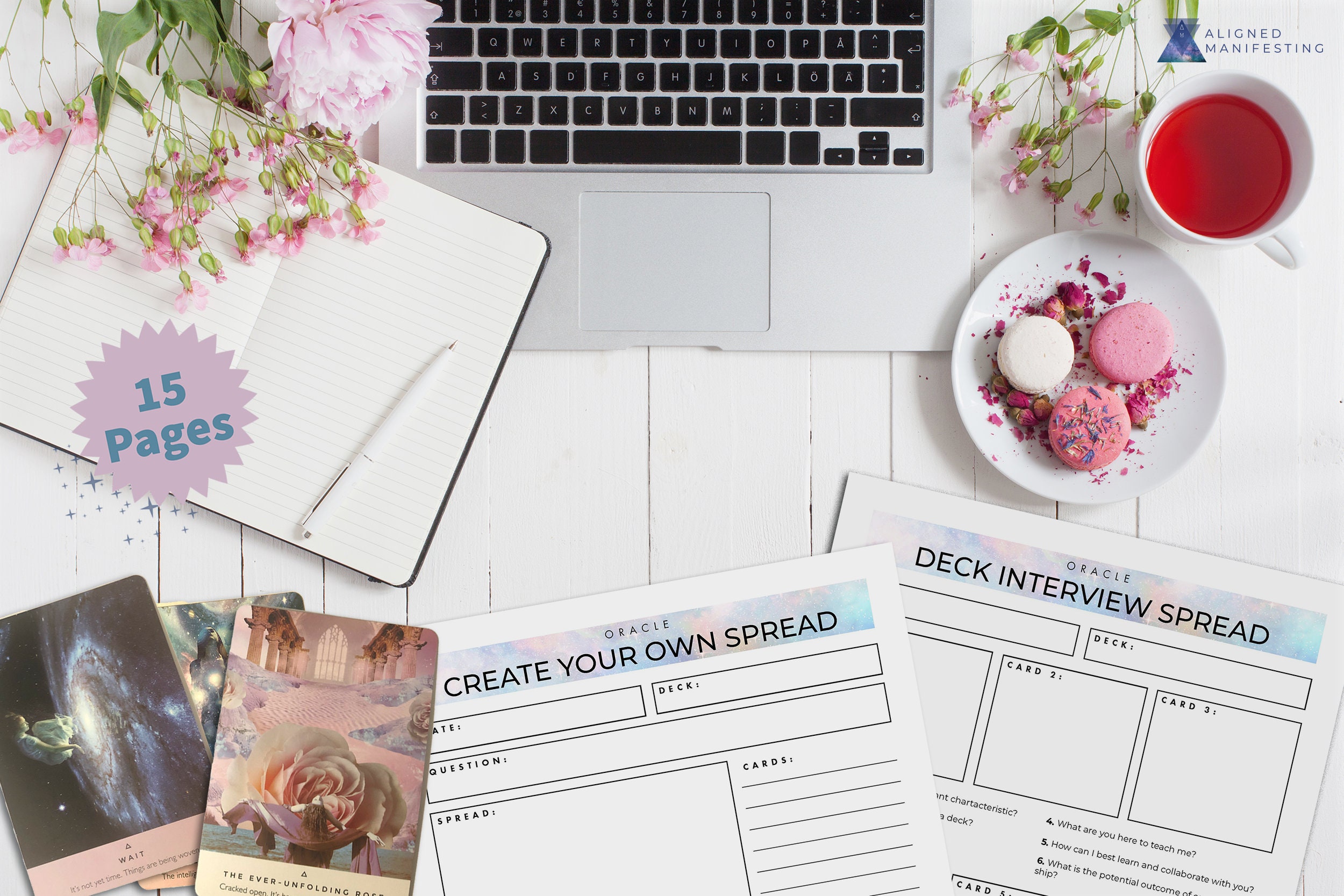 Oracle Card Journal Printable Bundle | Oracle Planner | Oracle Spreads ...