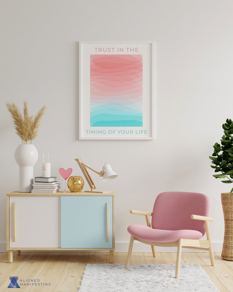 Divine Timing Poster Mindfulness Quote Spiritual Print | Etsy