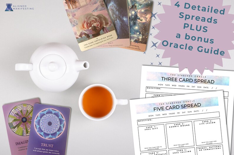 Starseed Oracle Card Journal Printable Bundle | Oracle Planner | Oracle ...