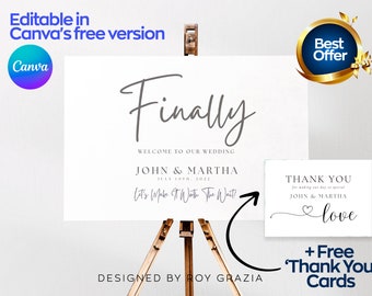 Wedding Welcome Finally Sign - Etsy