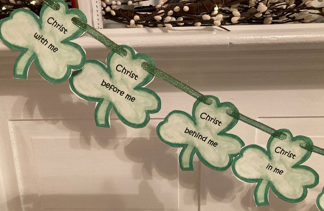 Saint Patrick's Prayer DIY Shamrock Garland or Wreath - Etsy