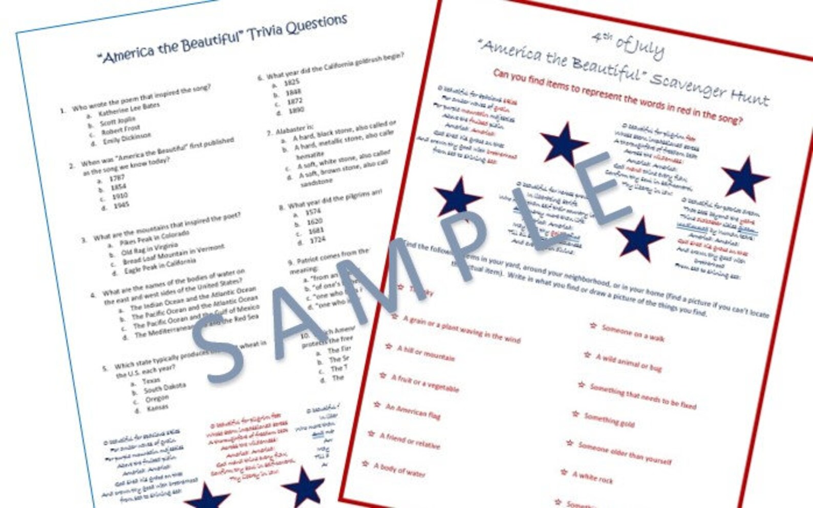 4th of July - America the Beautiful - Party Bundle, With Garland, Cake ...