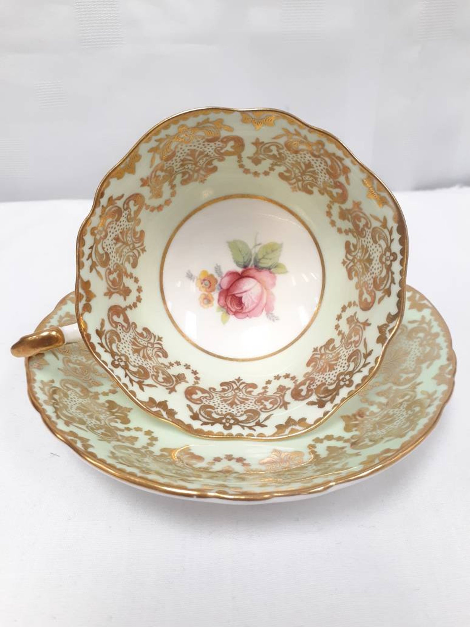 Paragon Light Green Flower Tea Cup , Gift , Mother's Day - Etsy