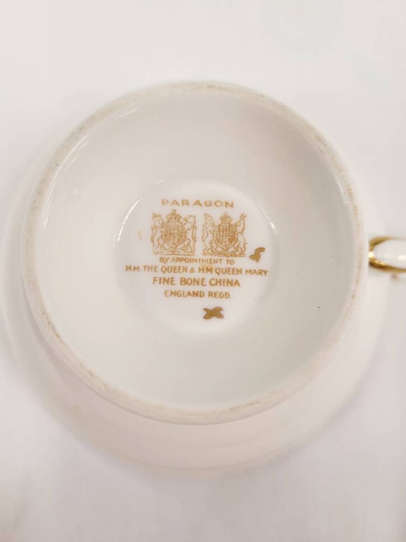 PARAGON Light Blue Floating Roses Teacup and Saucer Set RARE - Etsy