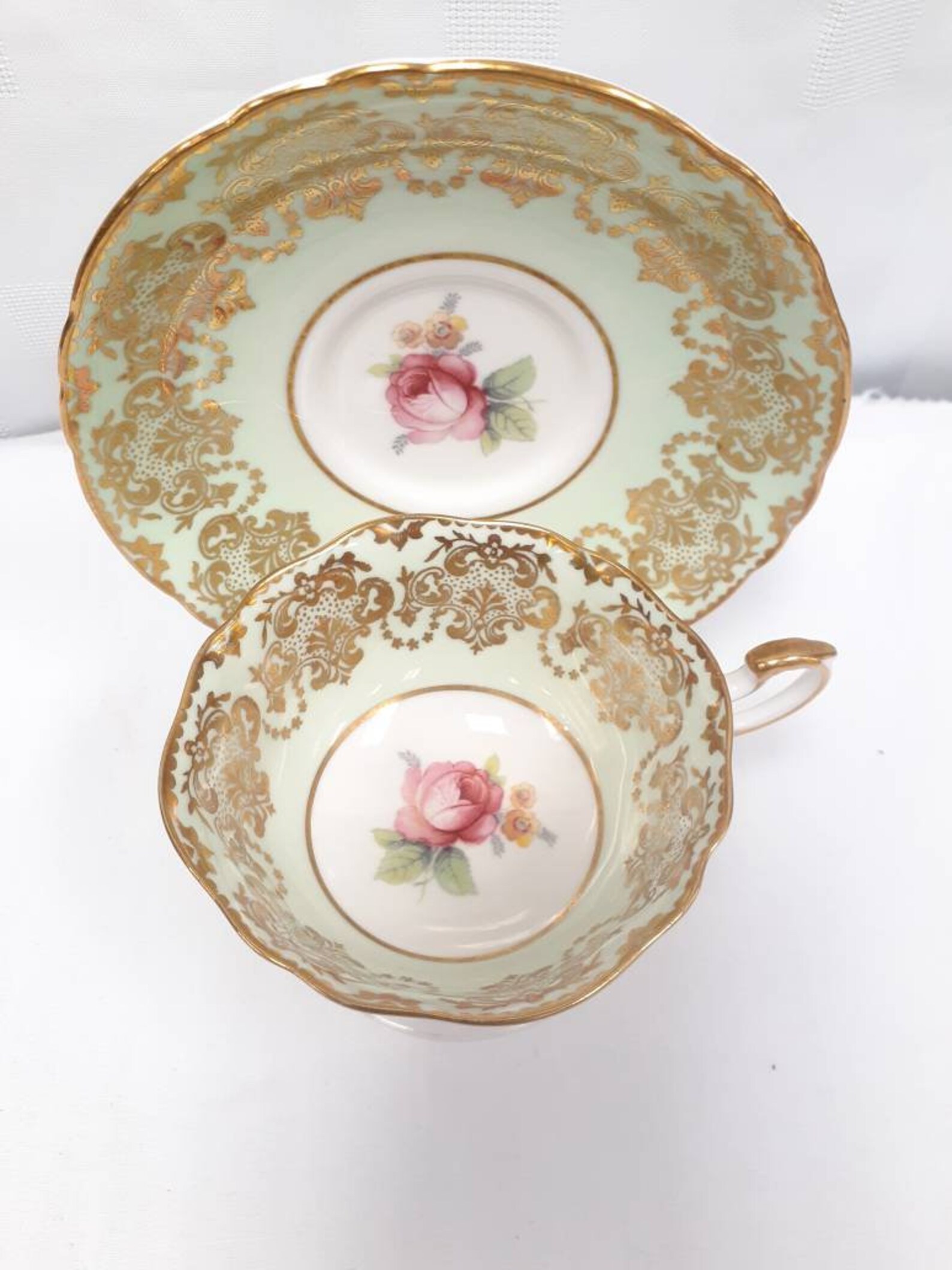 Paragon Light Green Flower Tea Cup , Gift , Mother's Day - Etsy