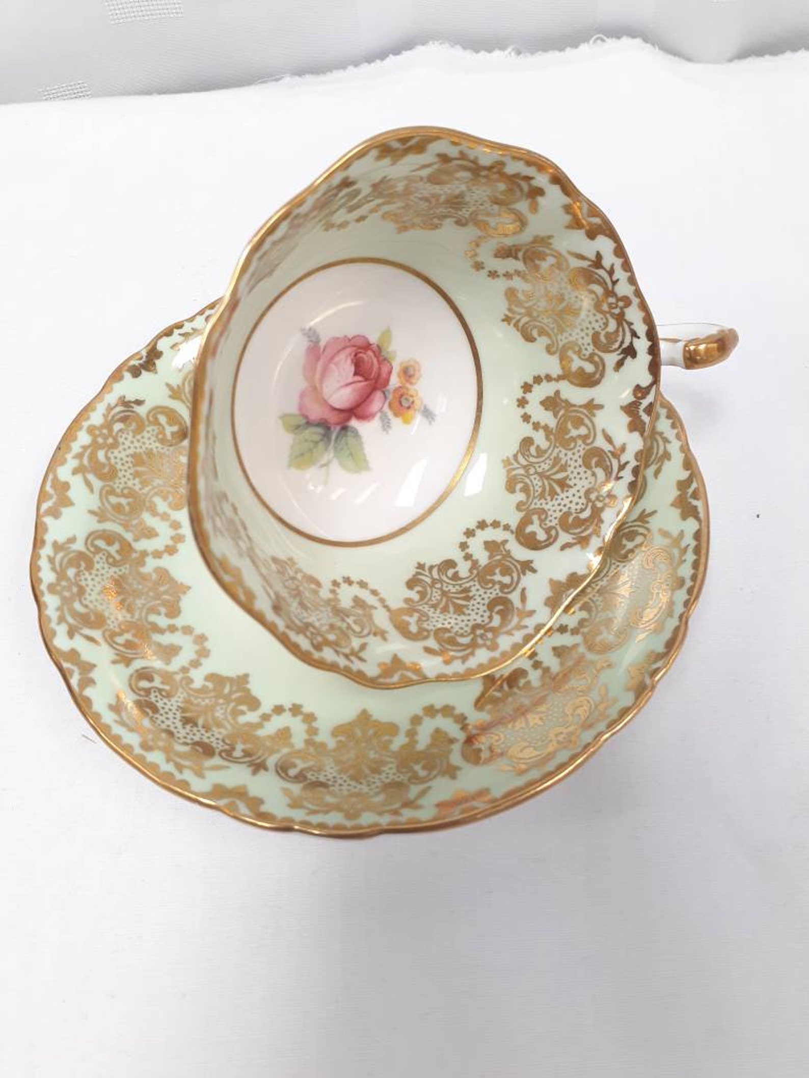 Paragon Light Green Flower Tea Cup , Gift , Mother's Day - Etsy