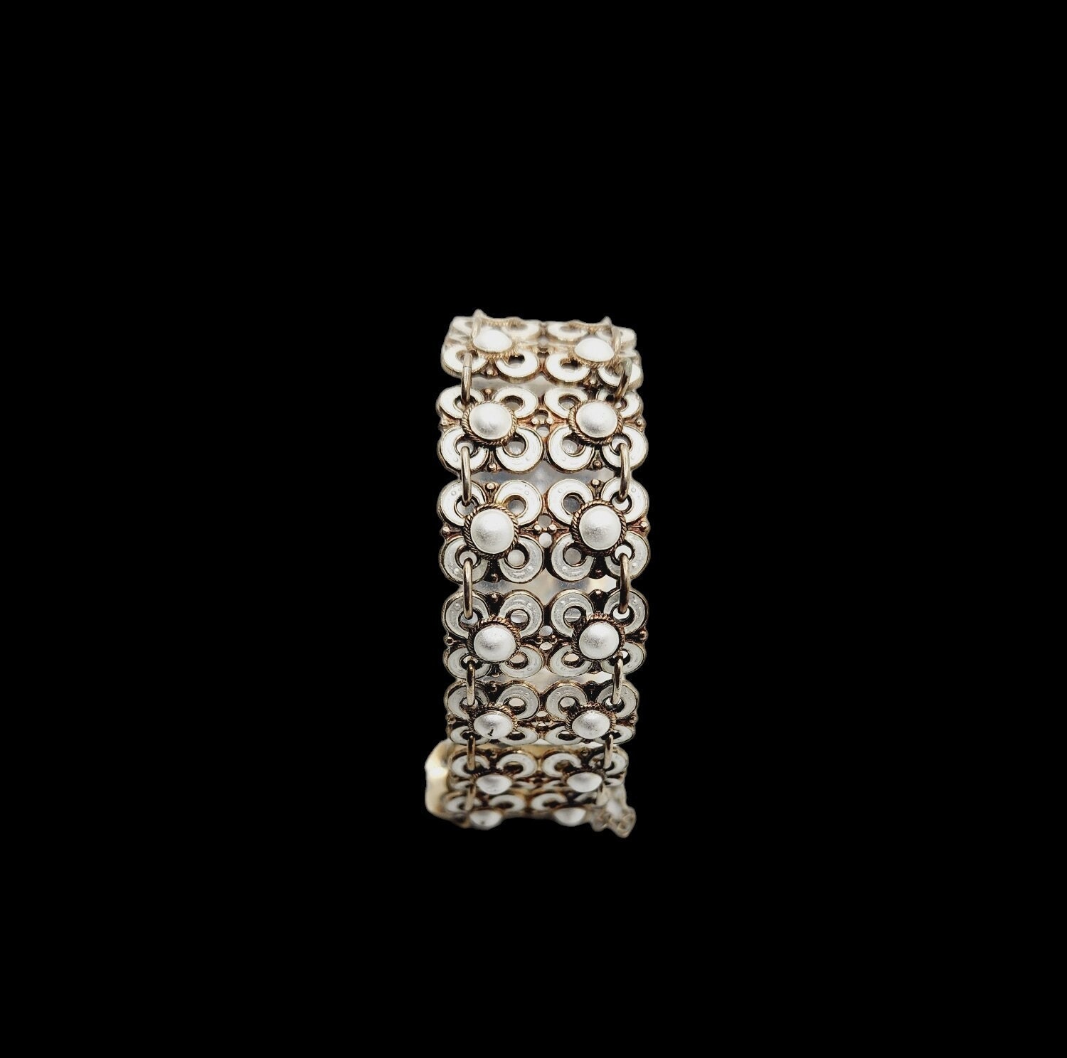 DAVID ANDERSEN, Norway, Gold Washed Sterling Bracelet With Glass Pearls ...