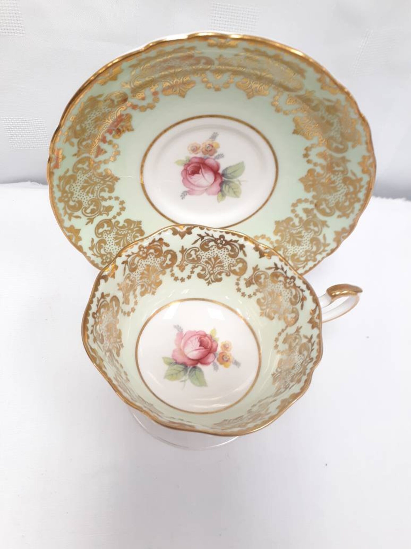 Paragon Light Green Flower Tea Cup , Gift , Mother's Day - Etsy