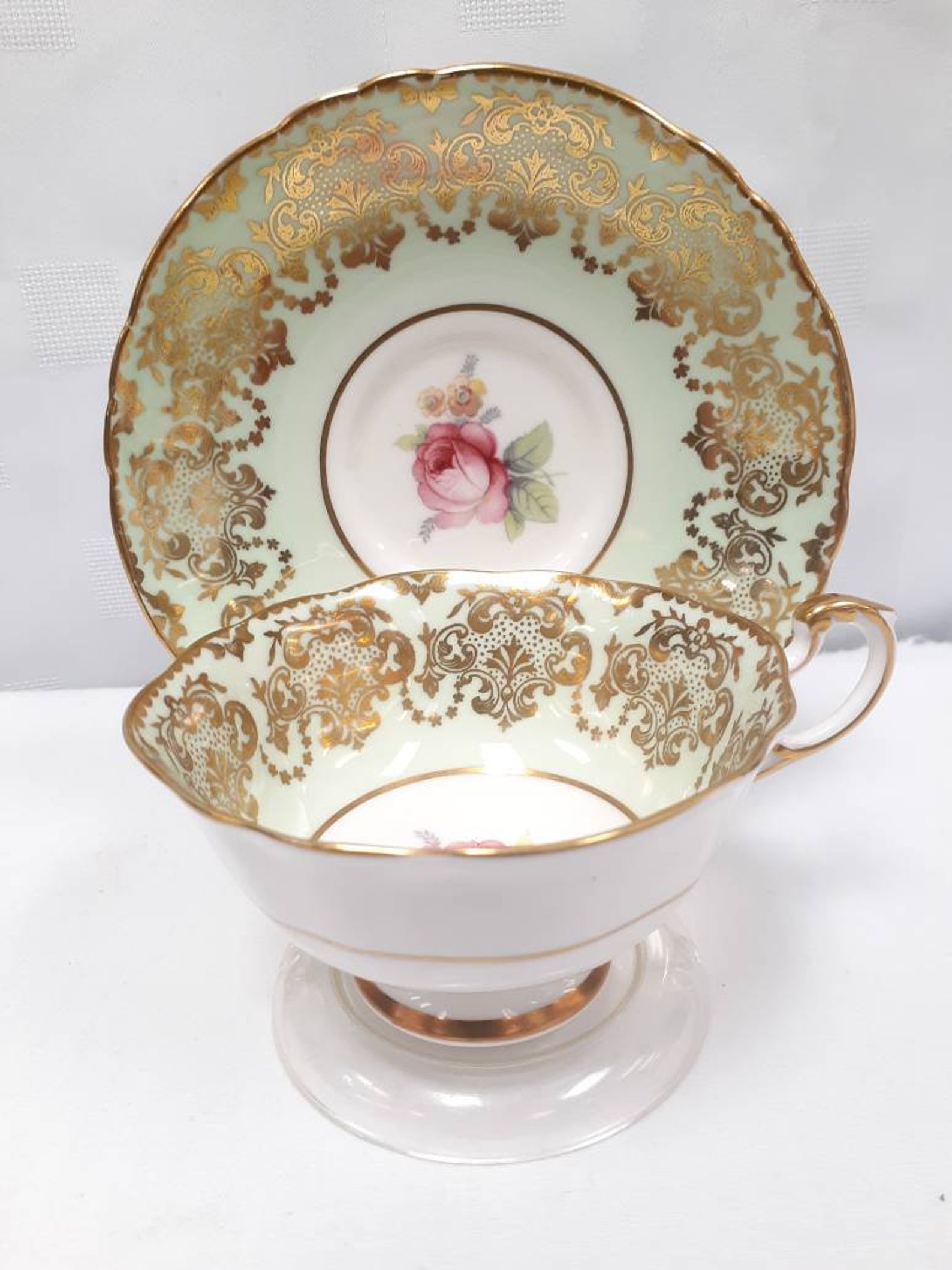 Paragon Light Green Flower Tea Cup , Gift , Mother's Day - Etsy