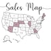 Sales Map, Small Business Sales Map Tracker, Printable Map, Sales ...
