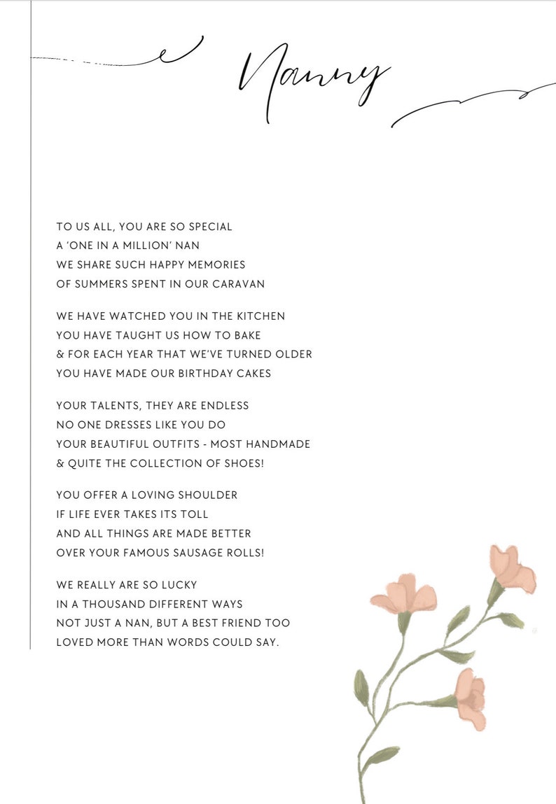 Made to Order Poem Bespoke Poetry Custom Poem A4 Physical Print Free ...