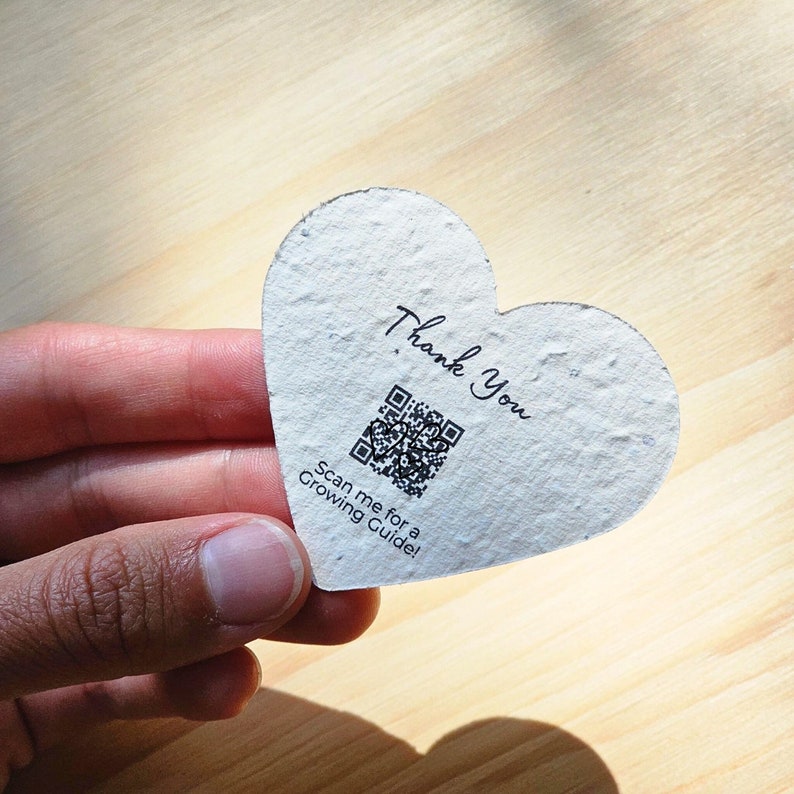 Seed Paper Heart Funeral Favor: Handmade Celebration of Life Memorial ...