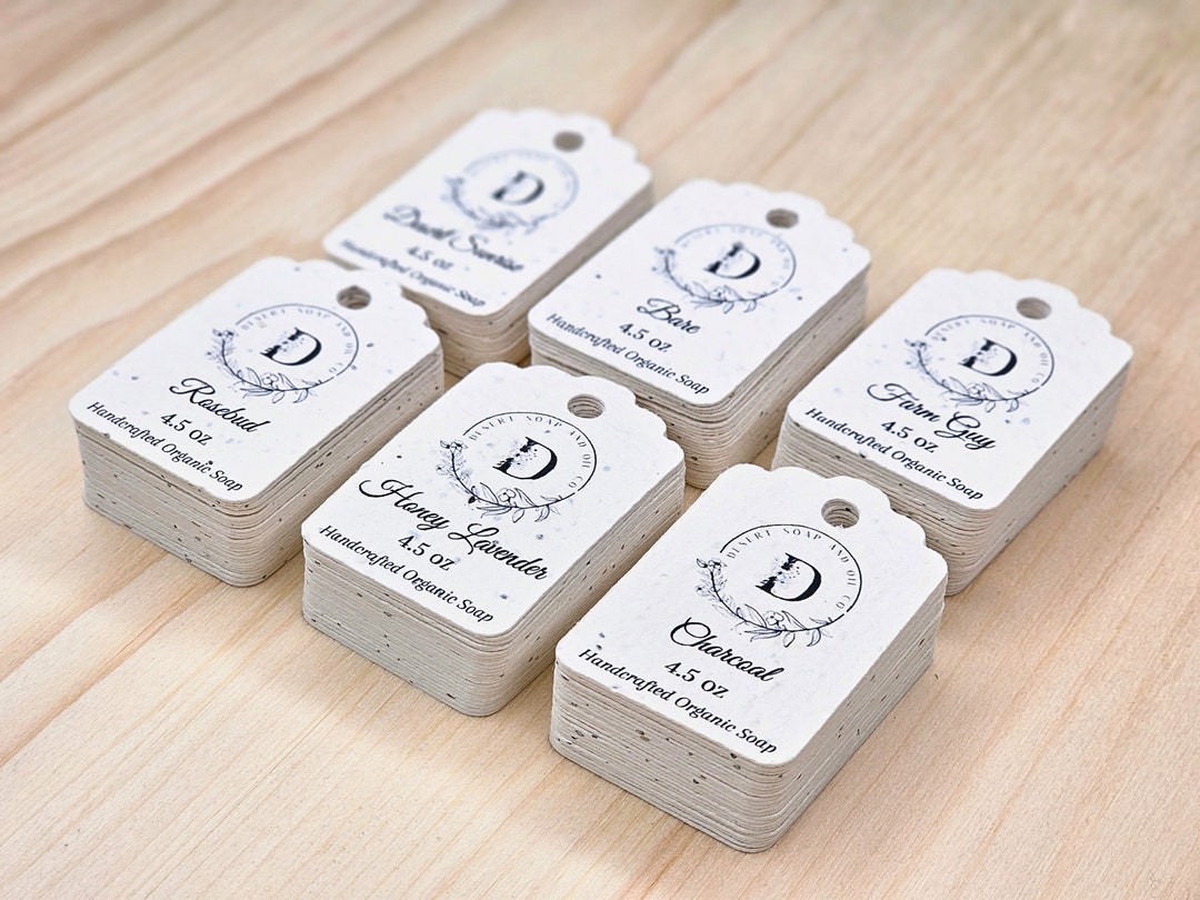 Custom Seed Paper Tag Eco Friendly Product Label for Business Tag ...