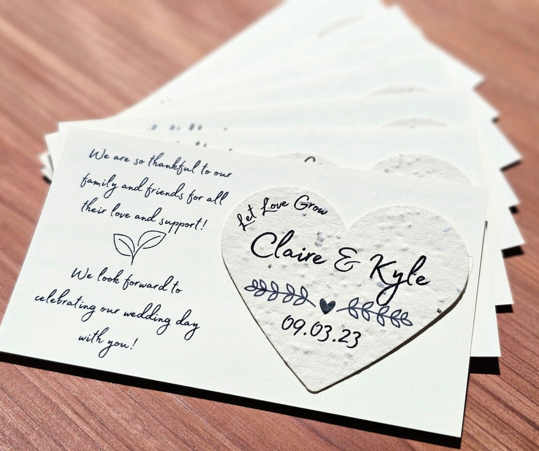 Bulk Seed Heart Wedding Favor Plantable Wedding Favor Seed - Etsy
