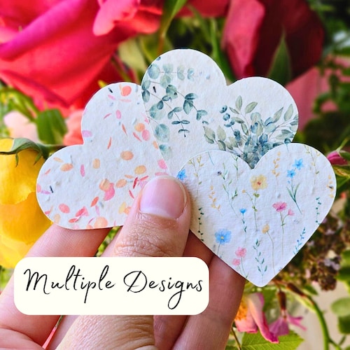 Plantable Paper Hearts-paper Hearts-seed Paper Hearts-seed Paper ...