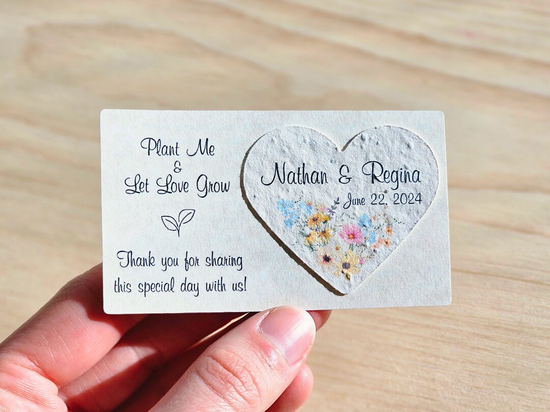 Flower Seed Paper Wedding Favor Bulk Seed Party Favor Bulk Wedding Seed ...