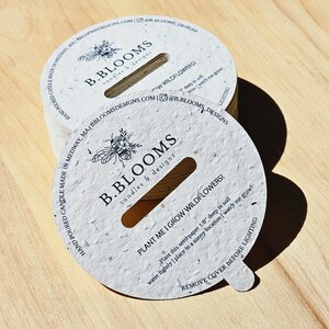 White Seed Paper Candle Cover Custom for Small Business Plantable ...