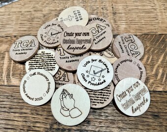 Wood Tokens Custom - Etsy
