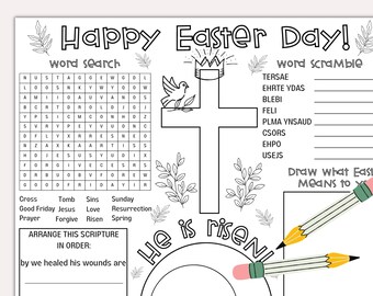 Christian Easter Placemat - Etsy