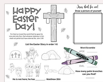 Christian Easter Placemat - Etsy