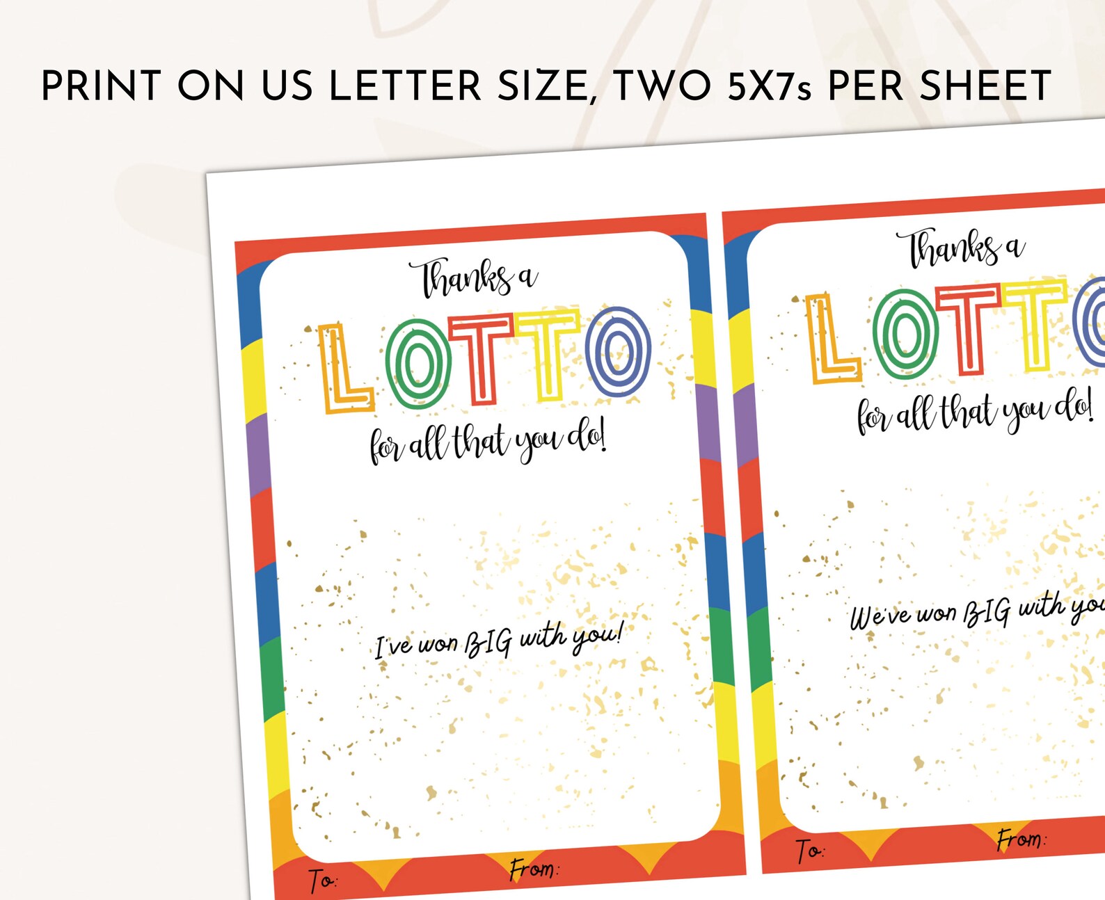 LOTTO Gift Card Holder LOTTO Ticket Employee Appreciation - Etsy