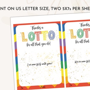 LOTTO Gift Card Holder | LOTTO Ticket Employee Appreciation | Lottery ...