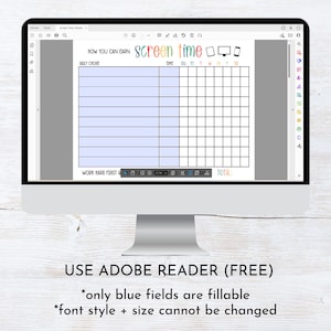 Editable Screen Time Checklist | How to Earn Screen Time Chart | Daily ...