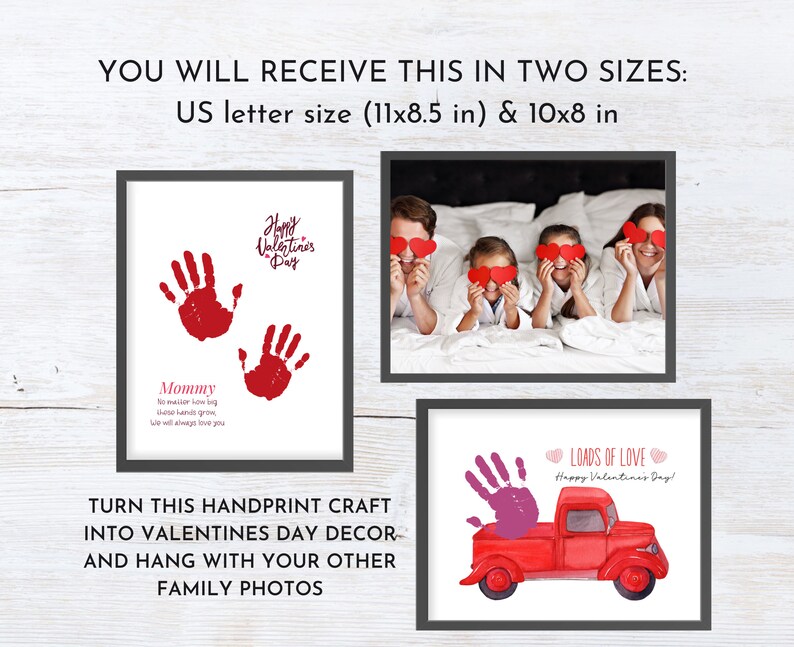 Valentines Handprint Art Valentine Handprint Craft for Kids - Etsy