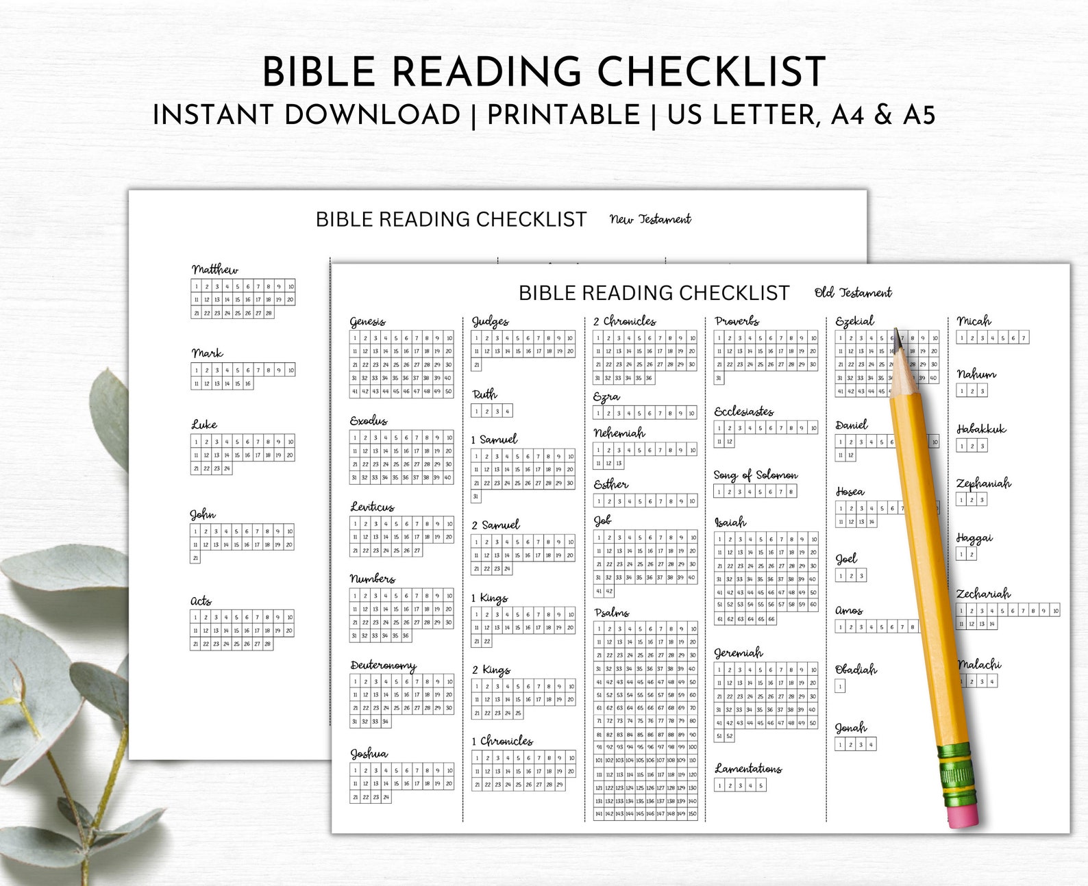 Bible Reading Checklist | Bible Reading Plan | 365 Days of the Bible ...