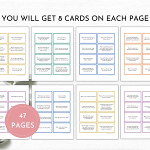 200 Conversation Starters | Printable Conversation Cards | Get to Know ...