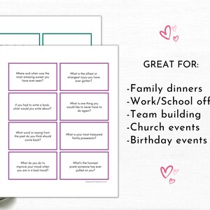 200 Conversation Starters | Printable Conversation Cards | Get to Know ...