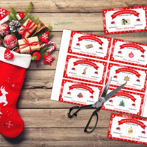 Editable Santa Bucks | Kids Christmas Coupons | Non Candy Stocking ...