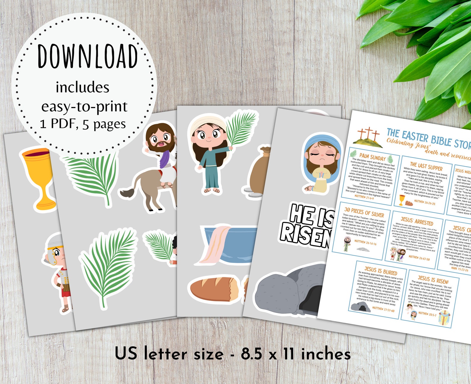 Easter Story Printable Easter Story Activity for - Etsy