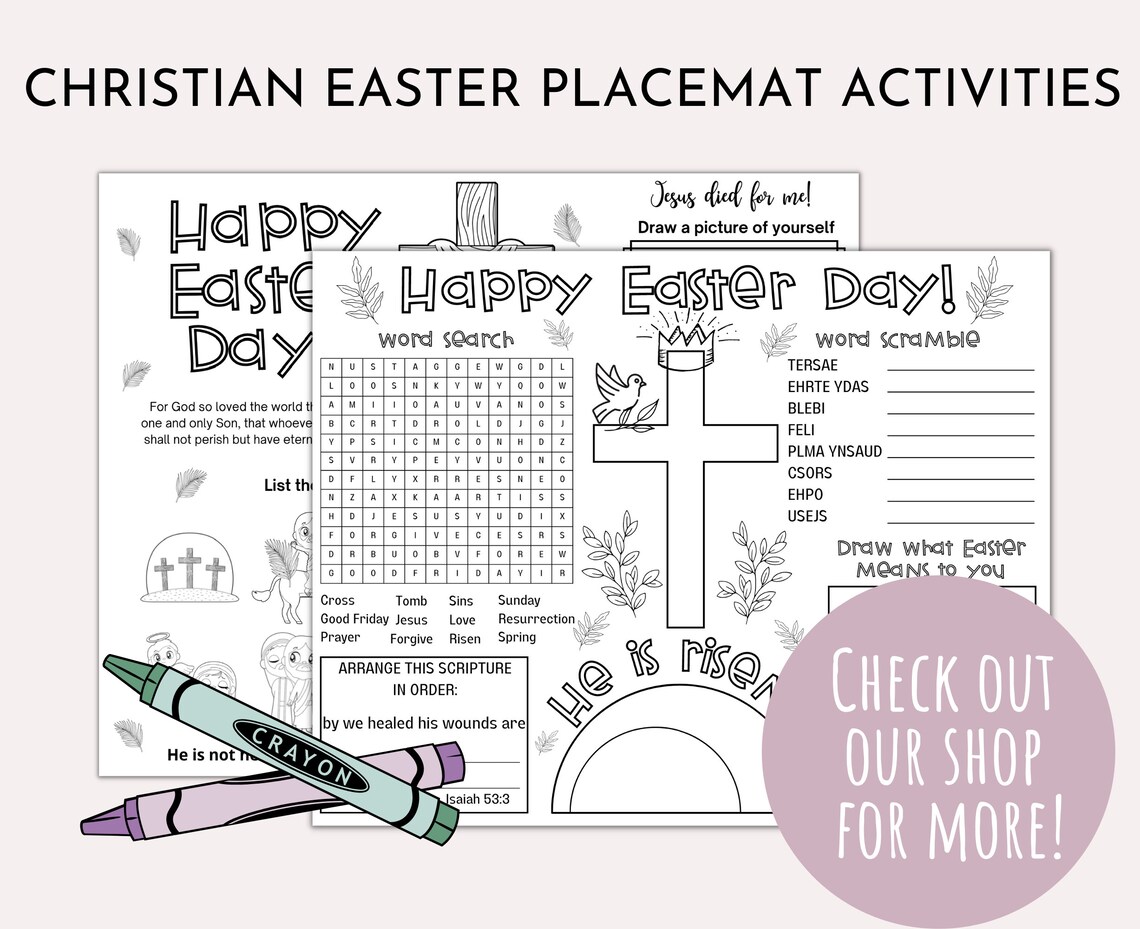 Easter Story Printable Easter Story Activity for | Etsy