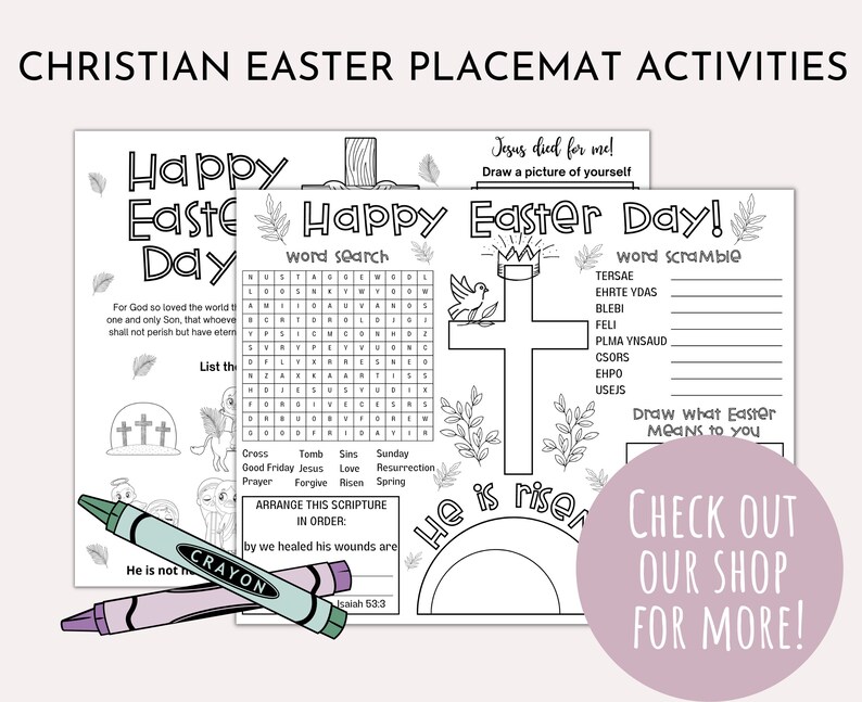 Easter Story Printable Easter Story Activity for | Etsy