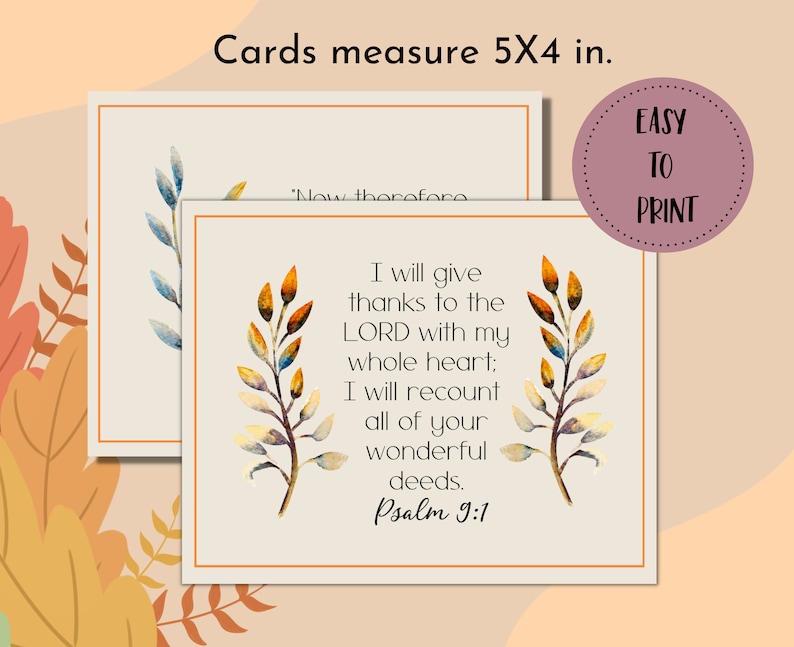 20 Thanksgiving Scripture Cards Gratitude Christian Cards - Etsy