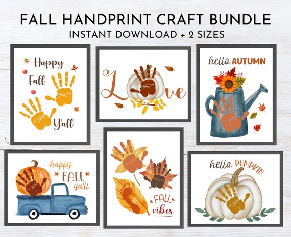 Fall Handprint Craft Preschool Fall Craft Classroom - Etsy
