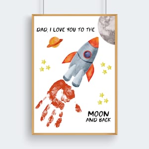 Father's Day Handprint Craft Printable, Handprint Birthday Gift for Dad ...