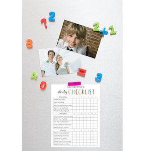 Kids Daily Checklist Editable | Kids Routine Chart | Kids ...