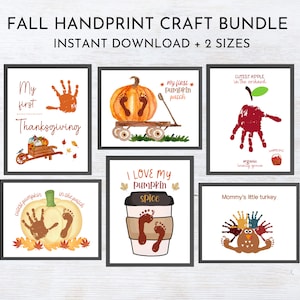Fall Handprint Craft | Autumn Handprint Activity | DIY Newborn Infant ...