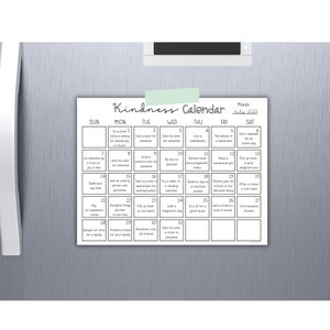 Random Acts of Kindness, Editable Kindness Calendar, Kindness Countdown ...