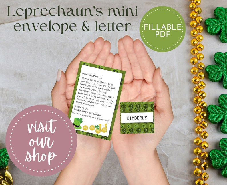 Leprechaun Trap Kit Printable, DIY Leprechaun Trap, St. Patricks Day ...