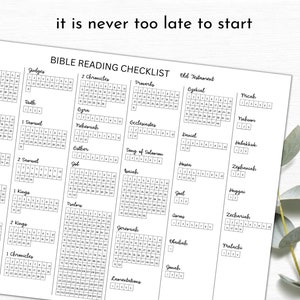 Bible Reading Checklist | Bible Reading Plan | 365 Days of the Bible ...