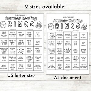 Summer Reading Bingo Challenge Printable | Summer Reading Bingo Sheet ...