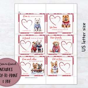 Editable Dogs Bible Valentines Cards, Love Scriptures, Love Bible ...