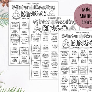 Winter Reading BINGO Challenge | Winter Break Reading Challenge ...