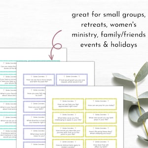 96 Christian Conversation Starters | Christian Conversation Cards ...