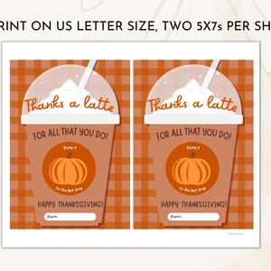 Printable Thanksgiving Gift Card Holder | Thanks a Latte Gift Card ...