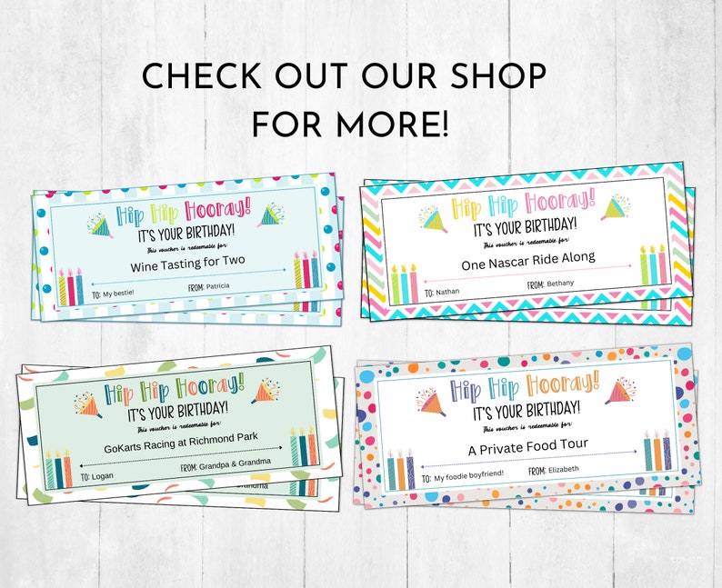 Birthday Voucher Editable | Custom Birthday Voucher | Birthday ...